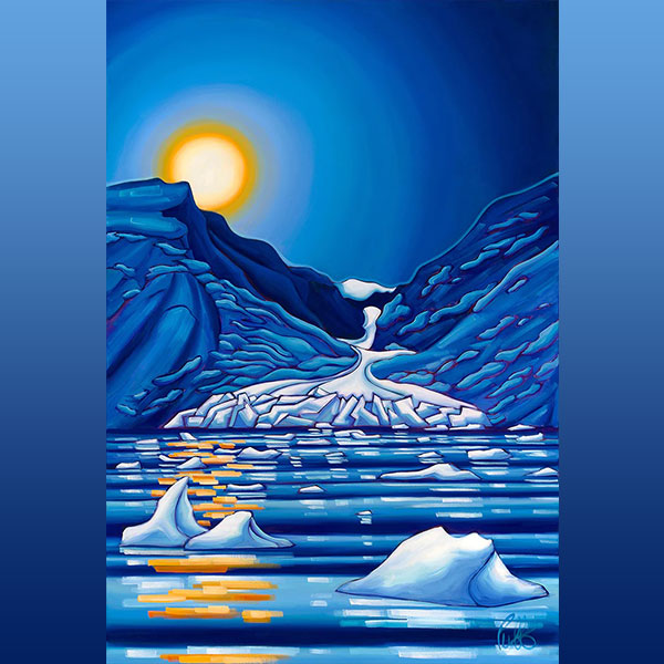 Glacial Moonrising Painting By Grant Pecoff Art For Wildlife Galleries Glacial Moonrising Painting By Grant Pecoff Art For Wildlife Galleries